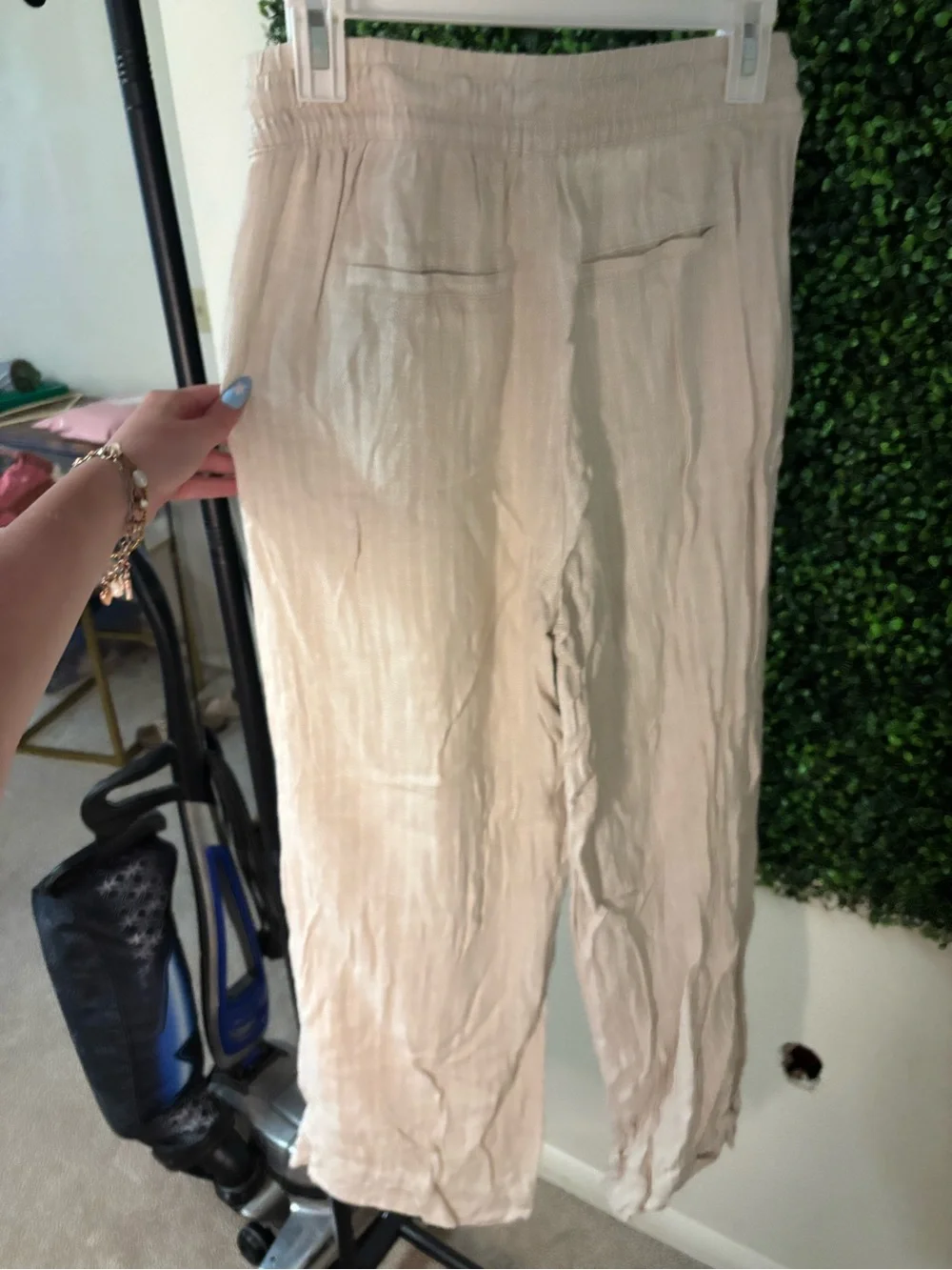 Time and Tru | Pants & Jumpsuits | Time And Tru Light Cream Drawstring ...
